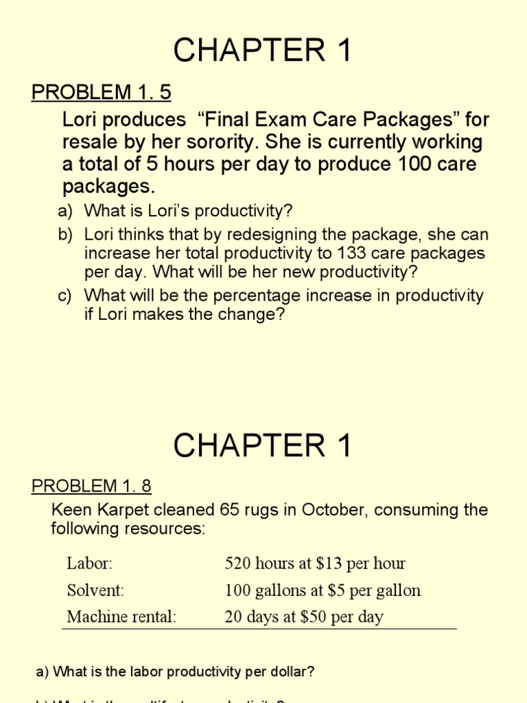 Chapter 1 Problem Slide | PDF