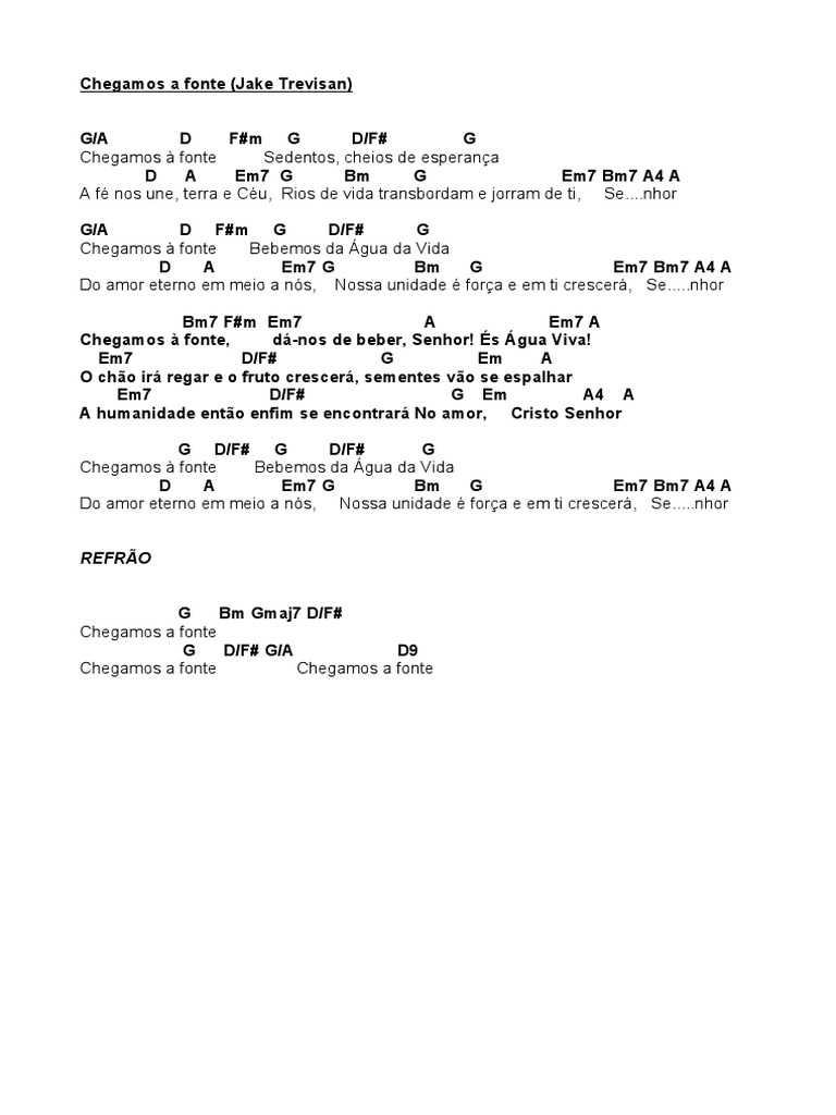 Jake Trevisan - Chegamos A Fonte | PDF