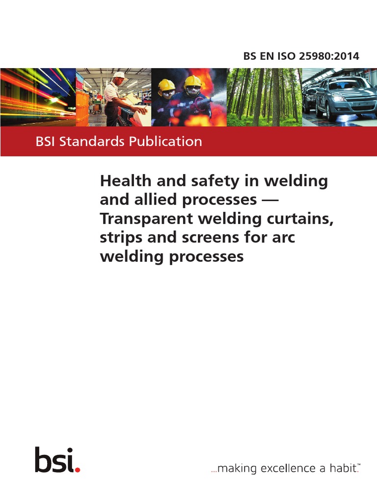 BS EN ISO 25980-2014 - Welding Screen | PDF | International Organization For Standardization