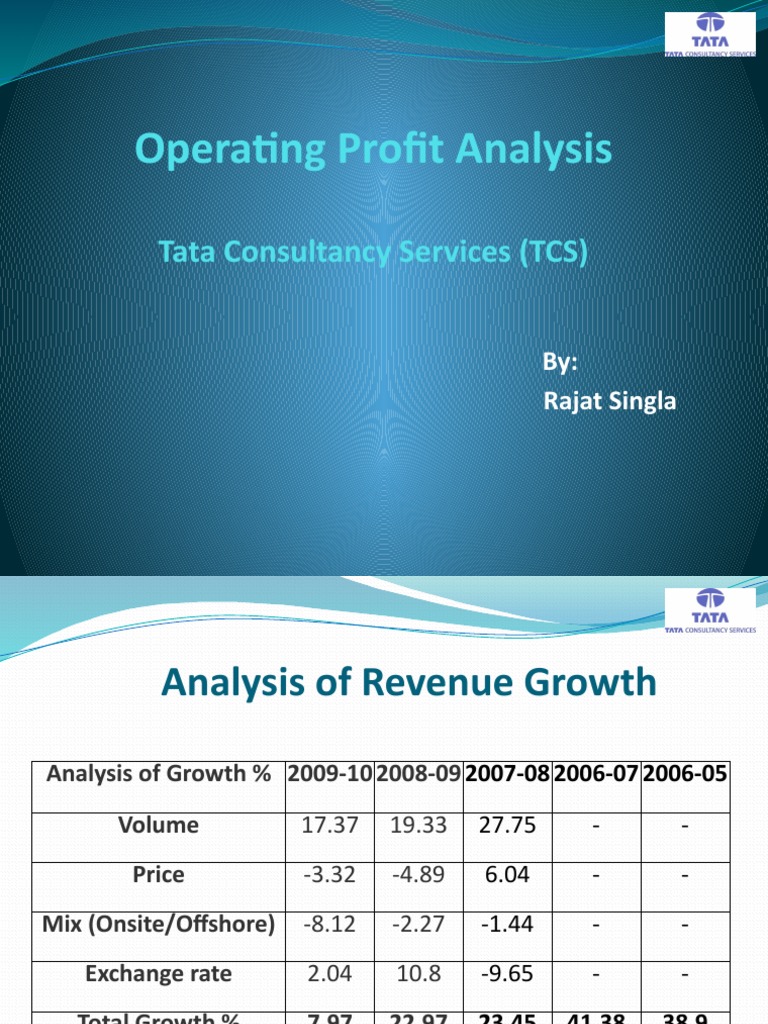 Operating Profit Analysis: Tata Consultancy Services (TCS) | PDF ...