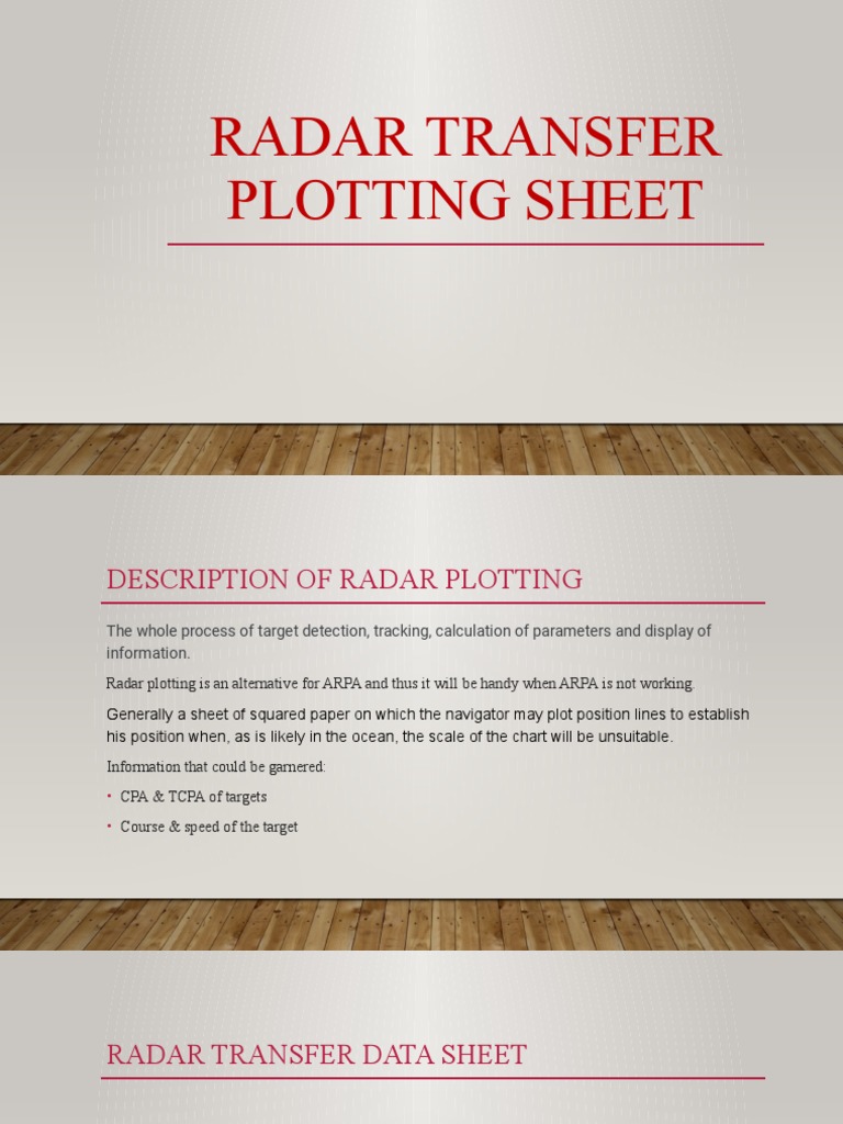 Radar Transfer 0lotting Sheet | PDF | Science & Mathematics