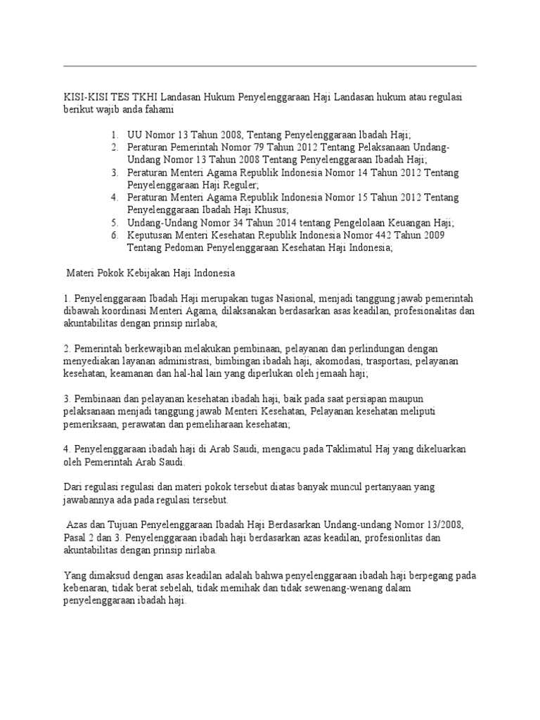 Kisi Kisi TKHI | PDF