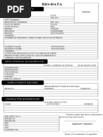 BIODATA Format | PDF
