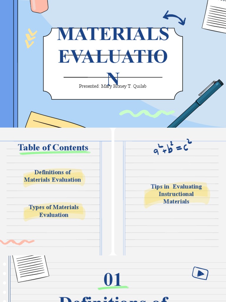 Materials Evaluation | PDF | Evaluation | Instructional Design