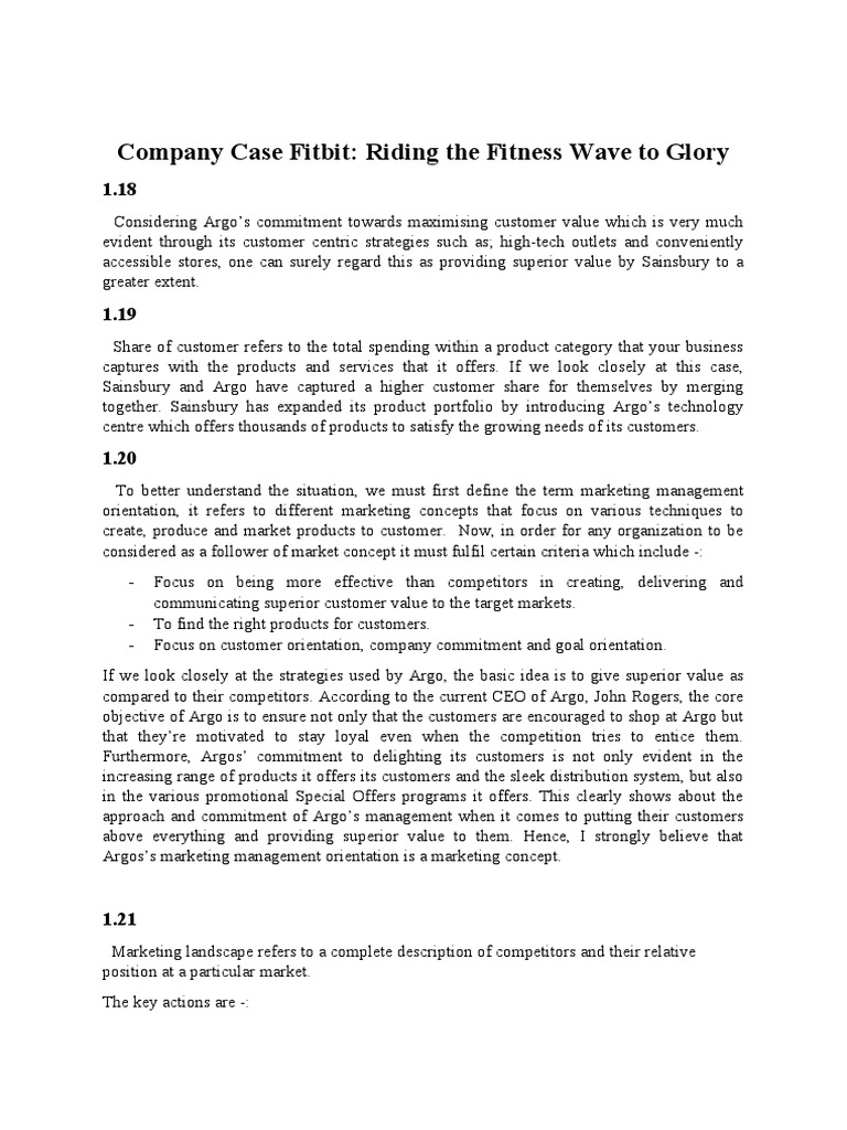 Fitbit's Market Strategy and Values | PDF | Marketing | Fitbit