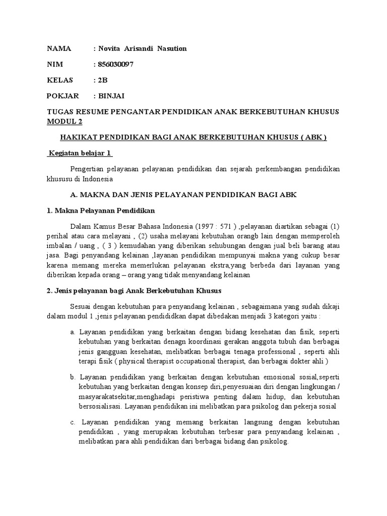 Resume ABK Modul 2 | PDF