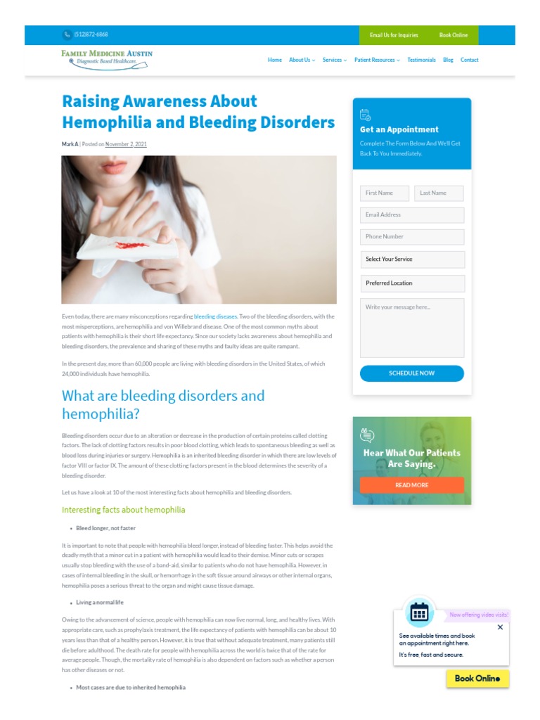 Hemophilia and Bleeding Disorders | PDF | Haemophilia | Bleeding