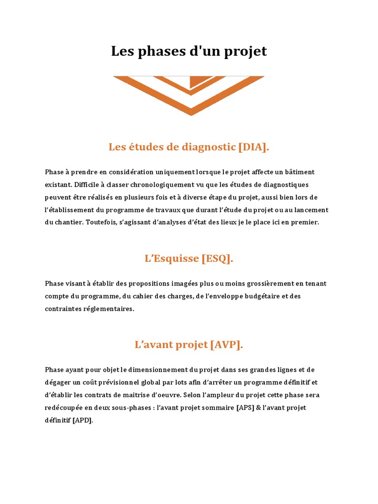 Les Phases D'un Projet | Download grátis PDF | Entrepreneur principal