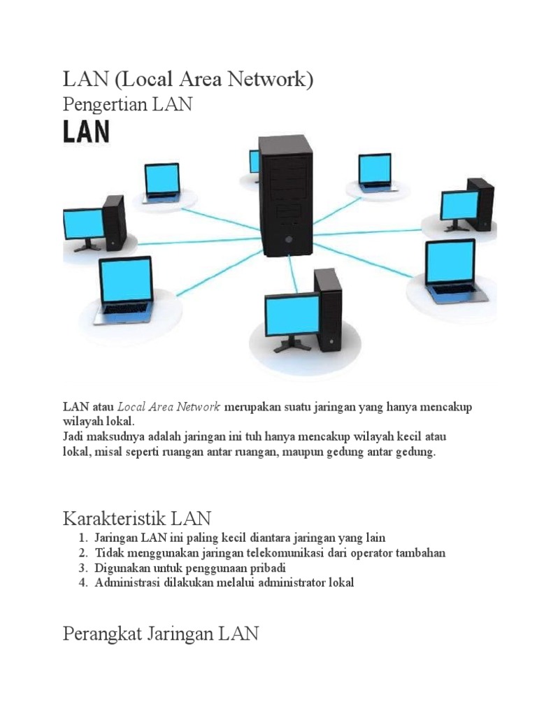 Pengertian Jaringan LAN, MAN, WAN, PAN | PDF