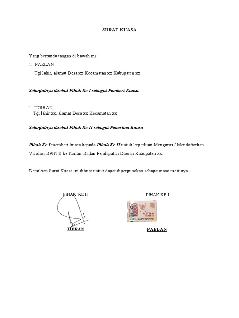 Surat Kuasa Ajb | PDF