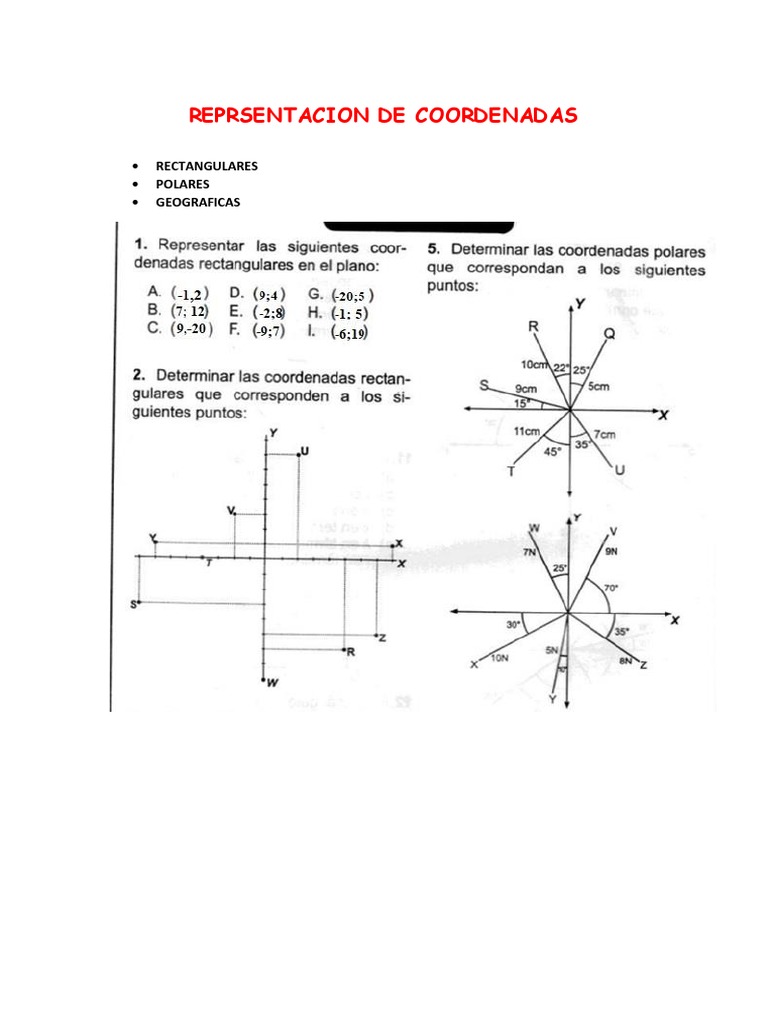 Tarea 2 Coordenadas | PDF