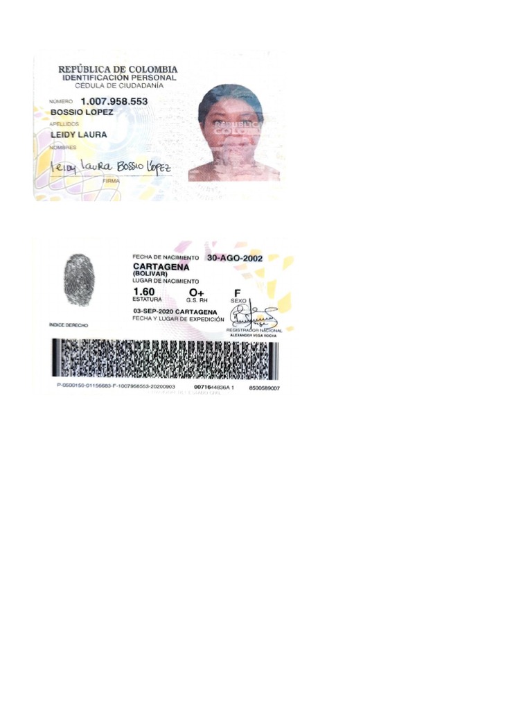 Cedula de Ciudadania | PDF