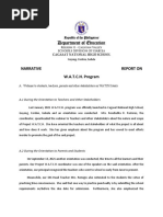 Parent Orientation Narrative Report | PDF | Teachers | Learning