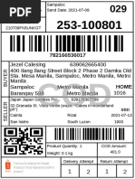 Air Waybill.J&T Express - 1 | PDF