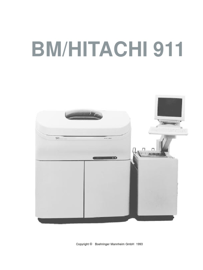 Roche Hitachi 911 User Manual | PDF | Assay | Water
