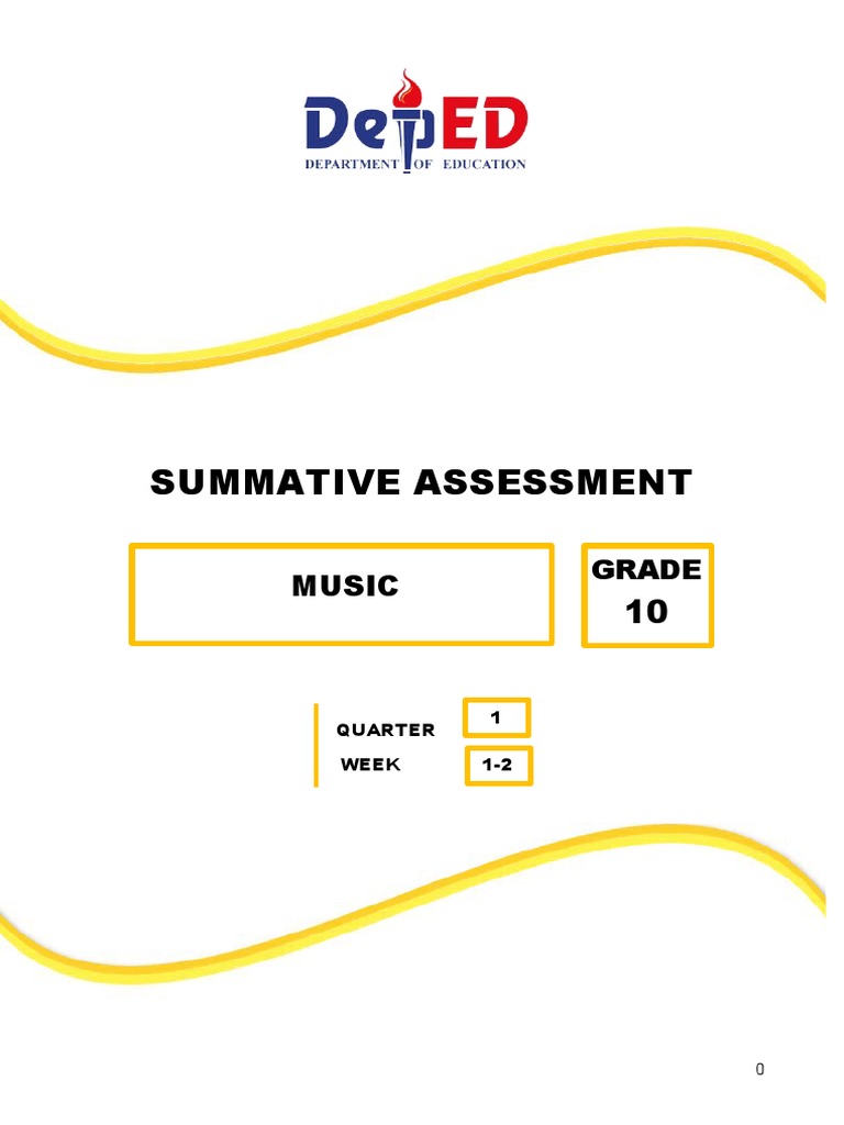 Summative Assessment: Music | PDF | Scale (Music) | Expressionism