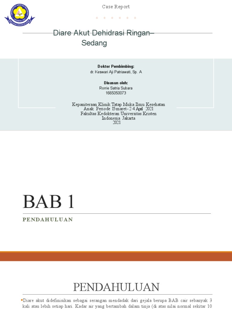Case Report DADRS Rorrie Satria S 1665050073 | PDF