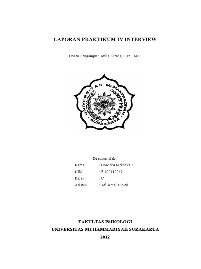 Laporan Praktikum IV Interview | PDF