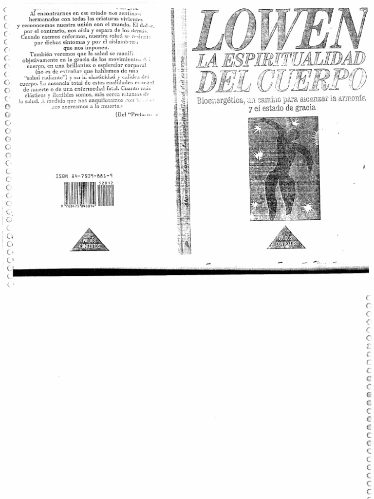 Lowen, Alexander - La Espiritualidad Del Cuerpo (PDF) | PDF