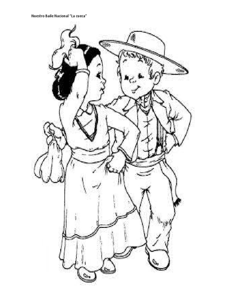 Baile La Cueca para Pintar | PDF