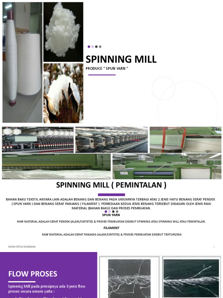 Proses dan Jenis Spinning Mill | PDF