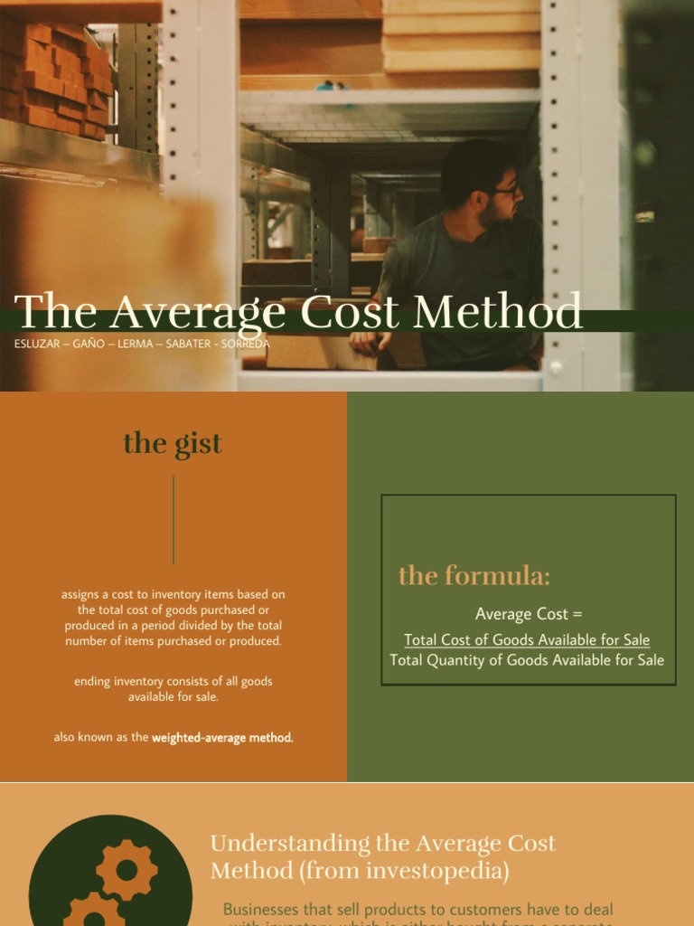 The Average Cost Method | PDF | Cost Of Goods Sold | Inventory
