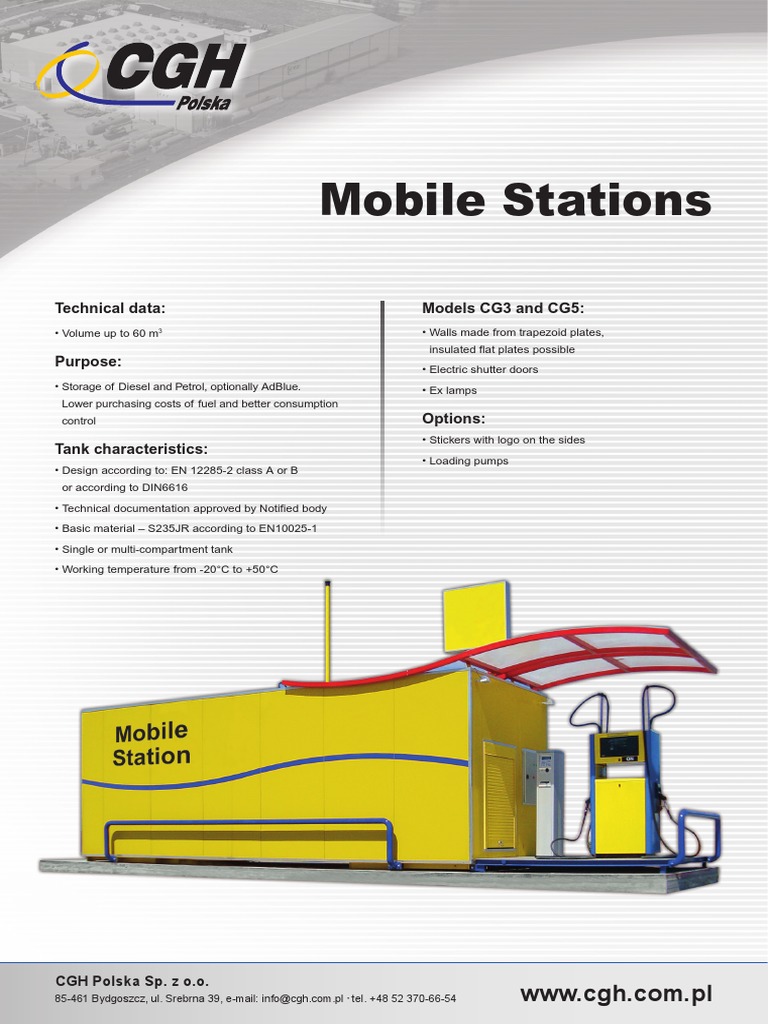 Mobile Stations: Technical Data: Models CG3 and CG5 | PDF