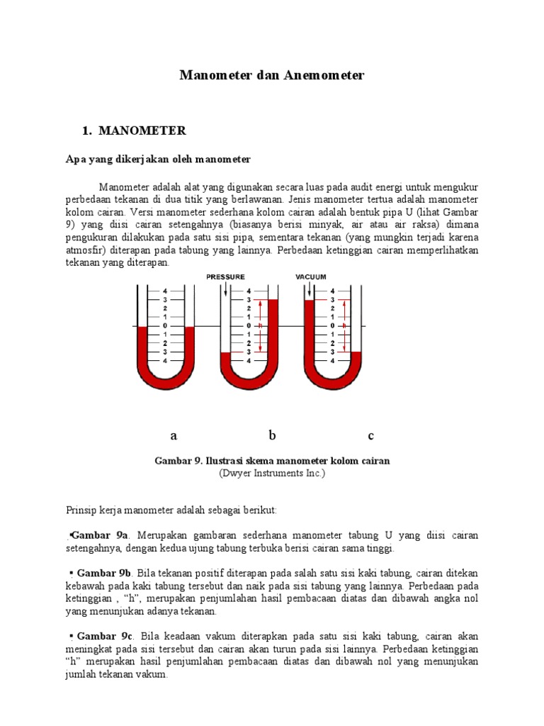Manometer Dan Anemometer | PDF