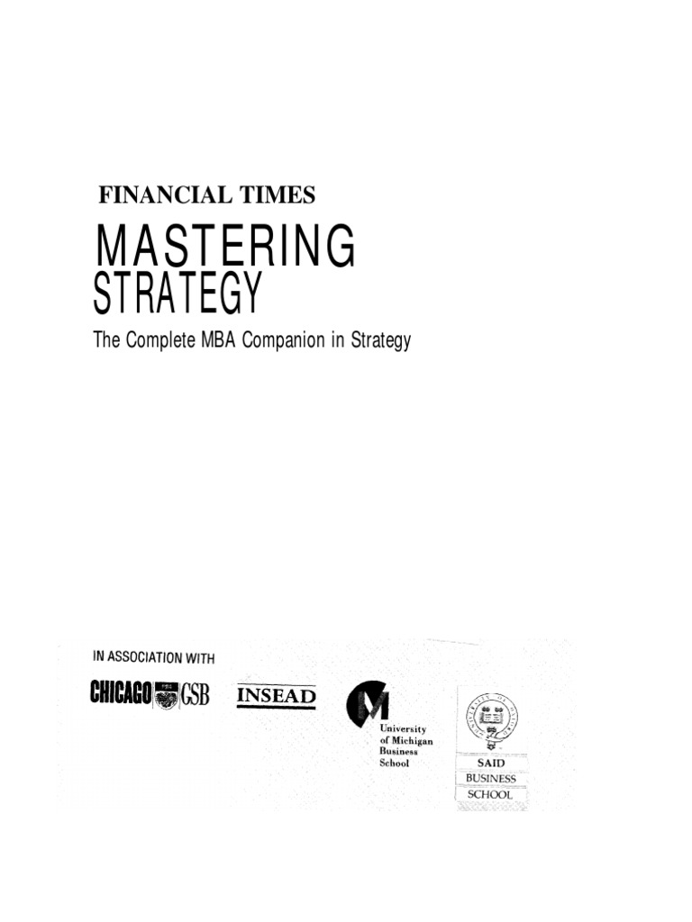 Mastering Strategy: Financial Times | PDF | Mergers And Acquisitions ...
