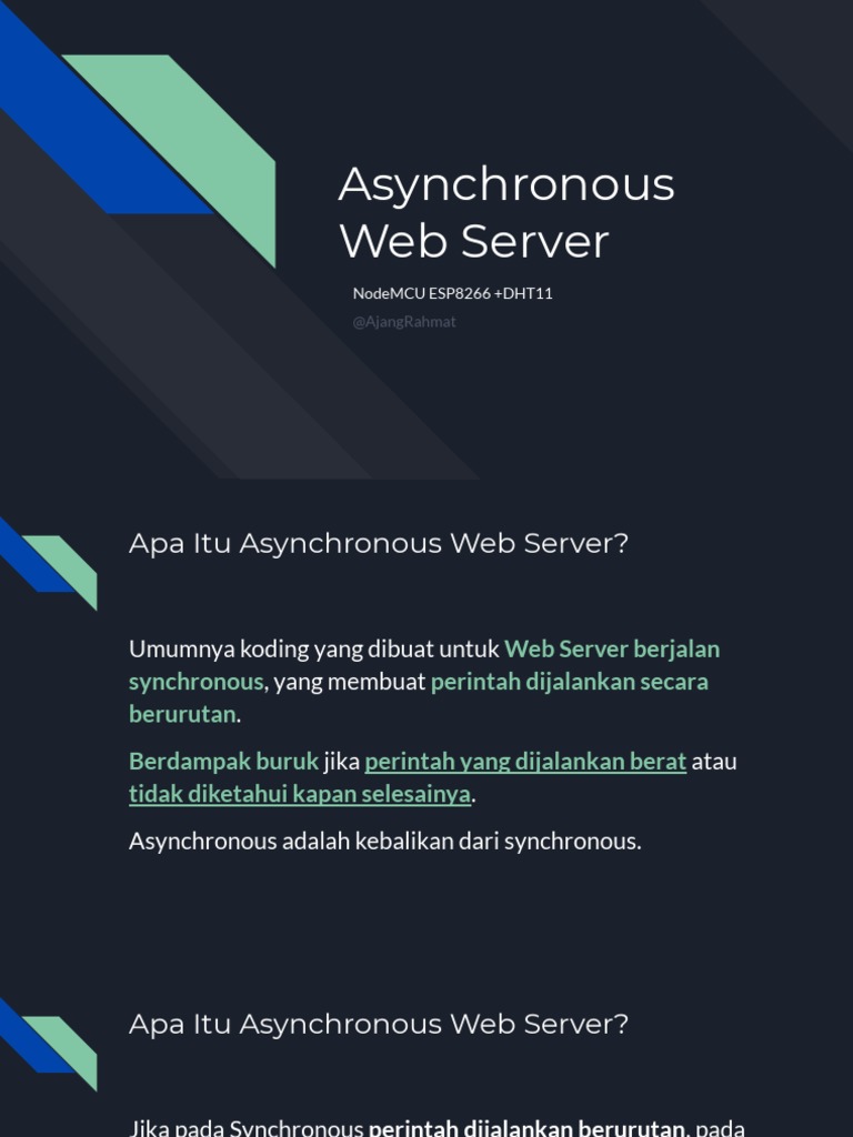 Asynchronous Web Server ESP8266 | PDF