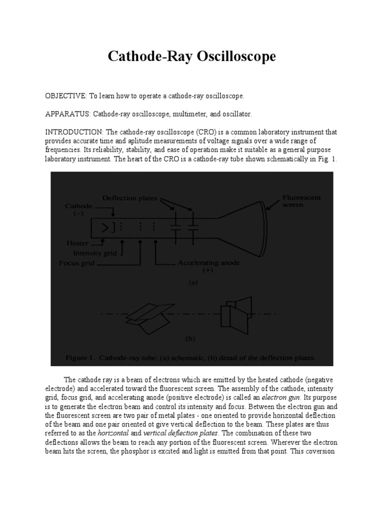 Cathode-Ray Oscilloscope Guide | PDF | Science & Mathematics ...