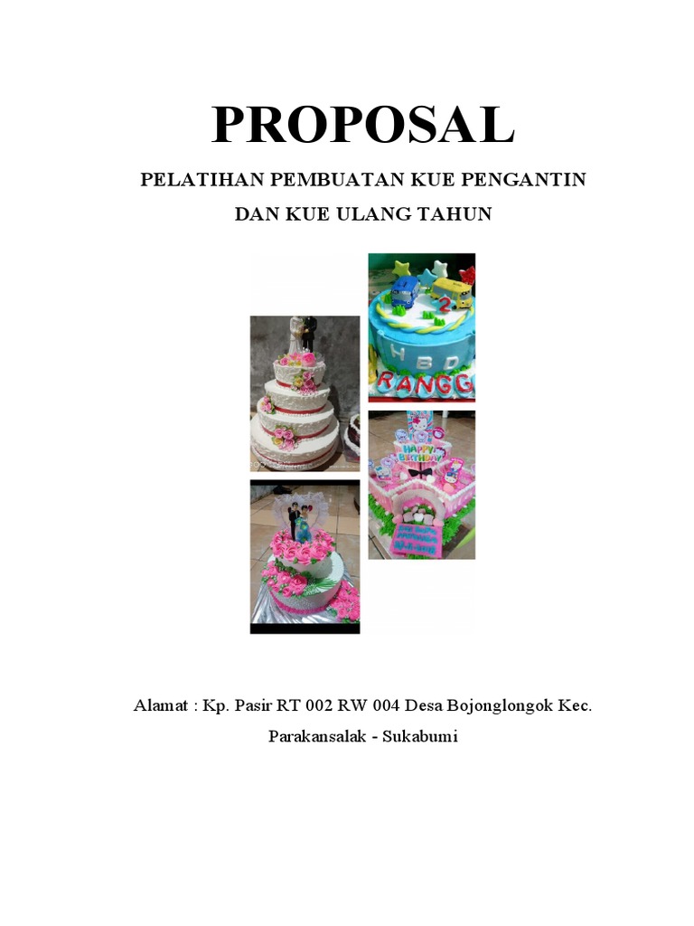 Proposal Pelatihan Kue | PDF