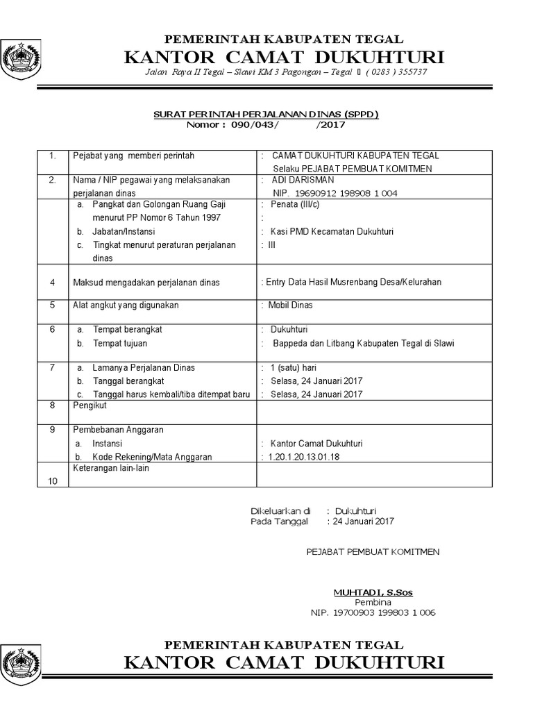 SPPD Bappeda 2017 | PDF