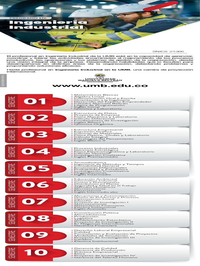 Plan De Estudios Ingenieria Industrial Pdf Ingeniería Ingeniería