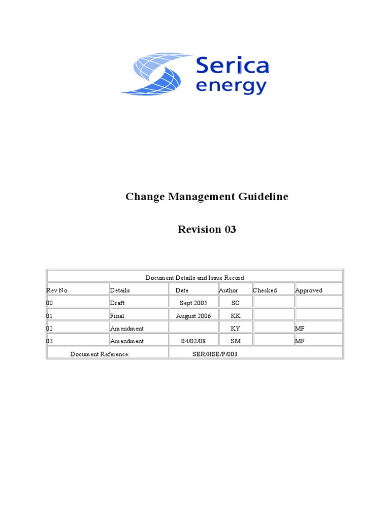 HSE Change Management Guidelines | PDF | Risk | Risk Management