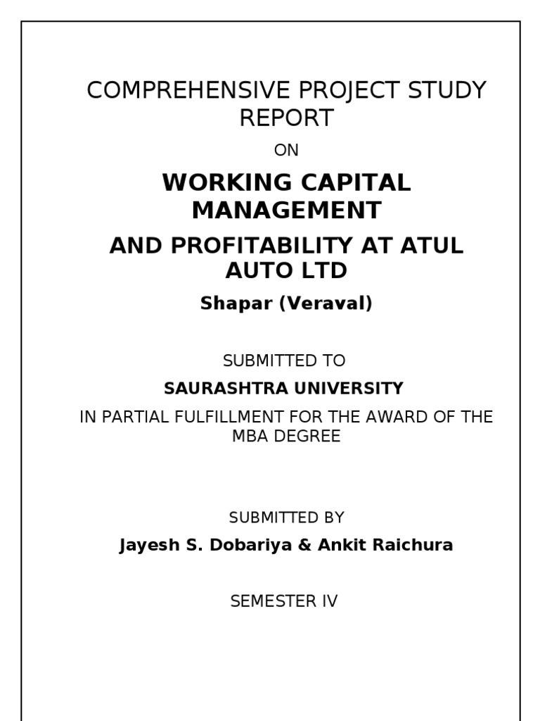 working-capital-management-project-pdf-inventory-working-capital