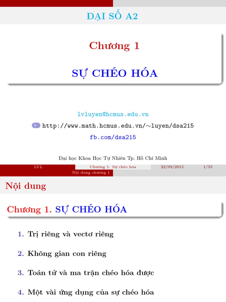 DSA2 - HK1 - 15-16 - Chuong 1 - Su Cheo Hoa | PDF