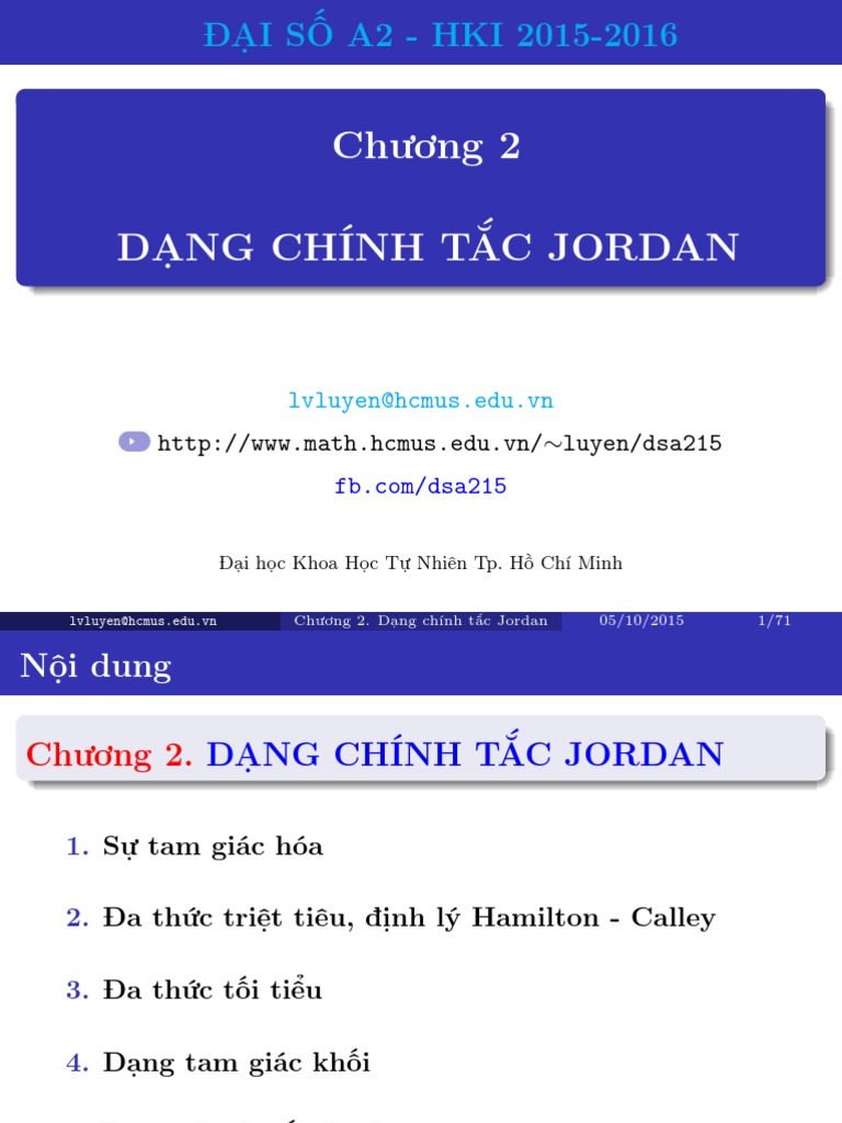 DSA2 - HK1 - 15-16 - Chuong 2 - Dang Chinh Tac Jordan | PDF