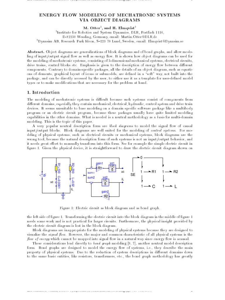 Modeling Energy Flow in Mechatronic Systems Using Object Diagrams | PDF ...