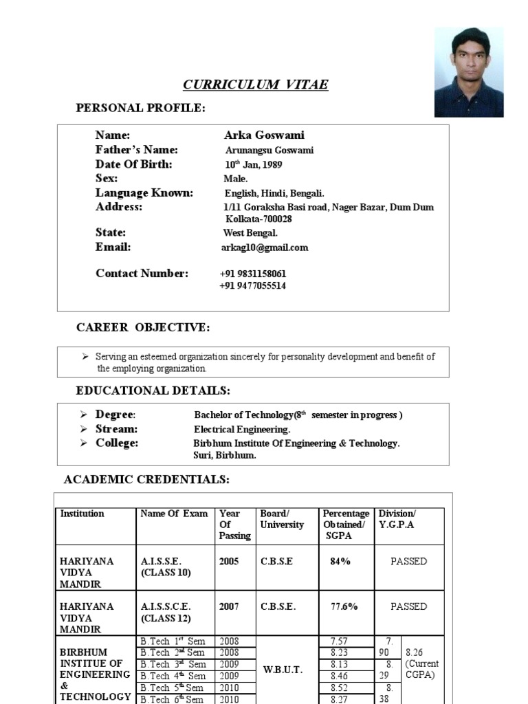 Arka CV | PDF | Educational Stages | Academia