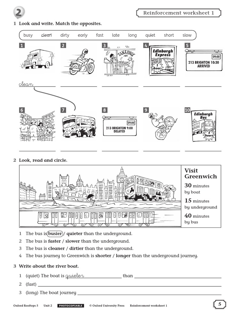 Oxford Rooftops 5th - Reinforcement and Extension-5 | PDF
