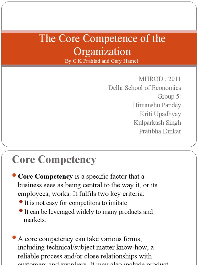 SM Core Competency | PDF | Competence (Human Resources) | Strategic ...