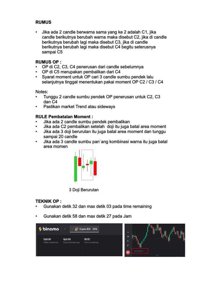 Rumus dan Teknik Operasional Candlestick Trading | PDF