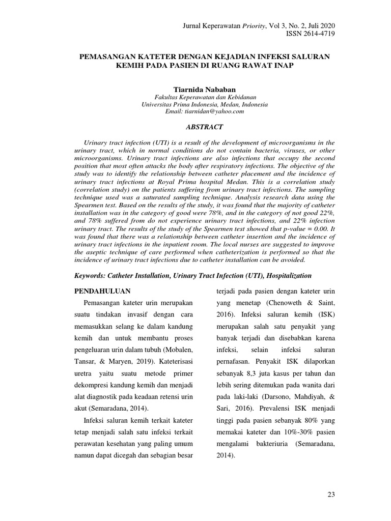 961-Article Text-2479-1-10-20200708 | Download Free PDF | Urinary Tract Infection | Diseases And ...