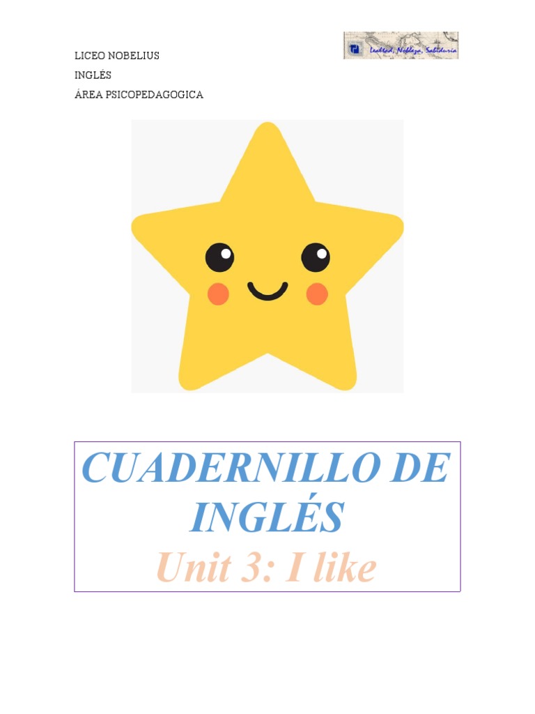 Cuadernillo de Inglés Unit 3 | PDF
