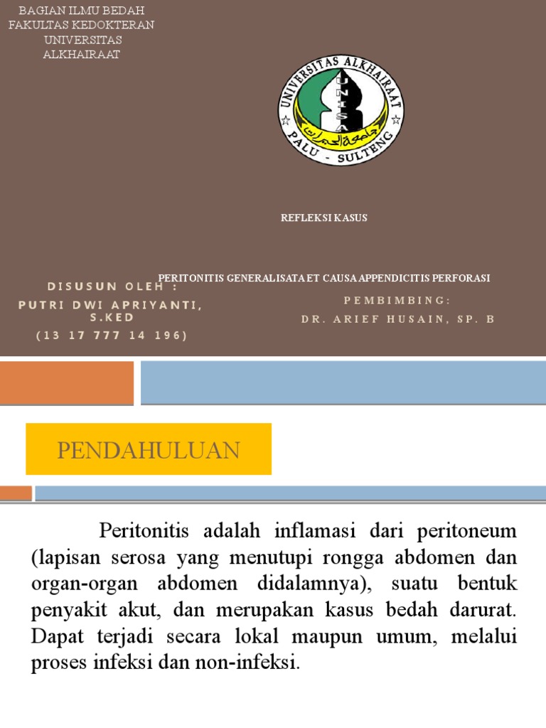 Presentasi Peritonitis | PDF