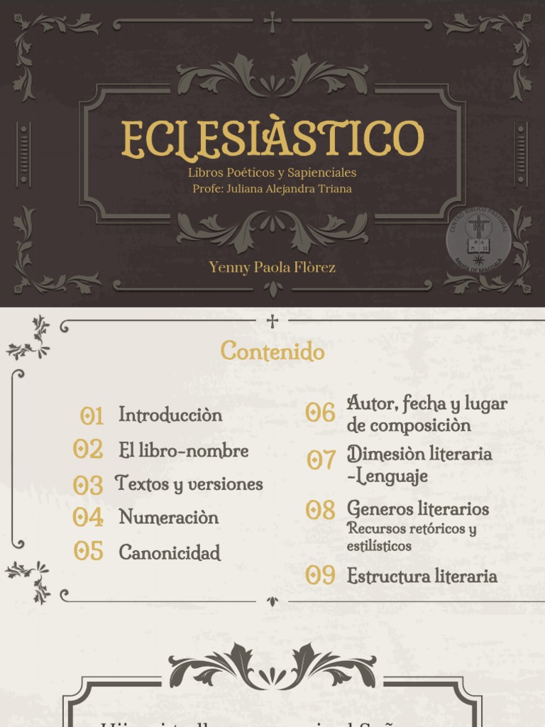 Eclesiàstico | PDF | Biblia | Biblia cristiana