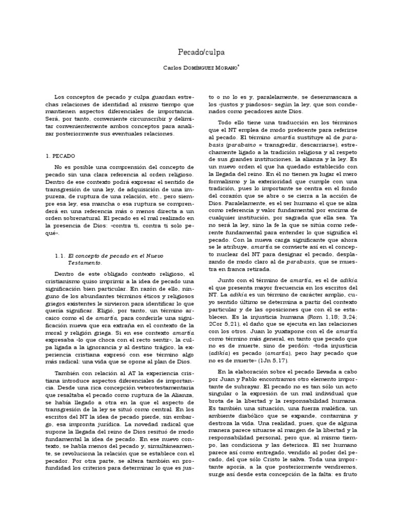 C.+Dom%C3%ADnguez+Morano%2C+Pecado-cualpa | PDF | Pecado | Jesús