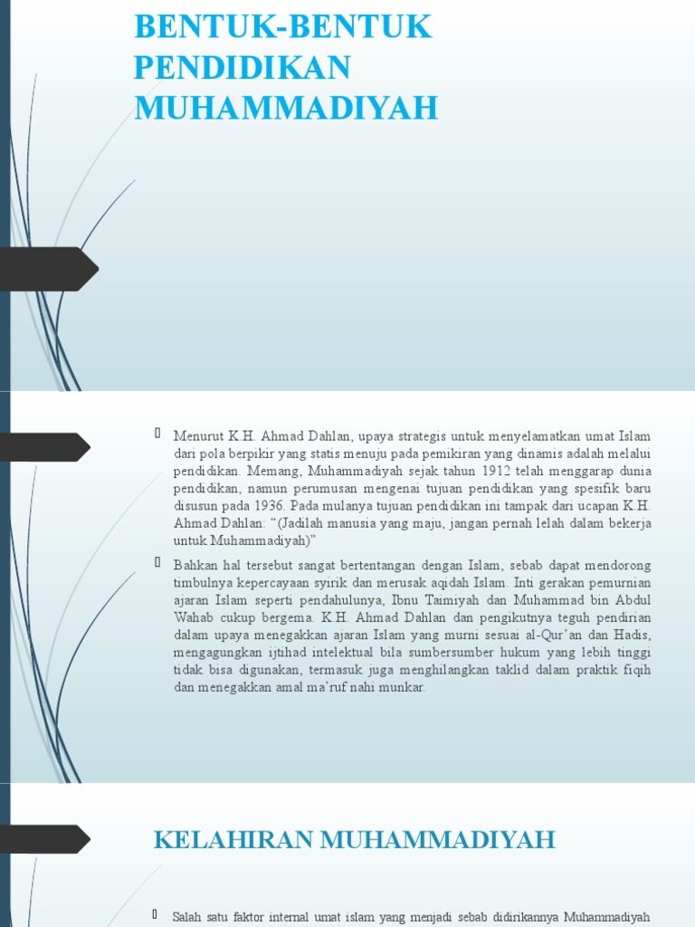 Model Pendidikan Muhammadiyah | PDF