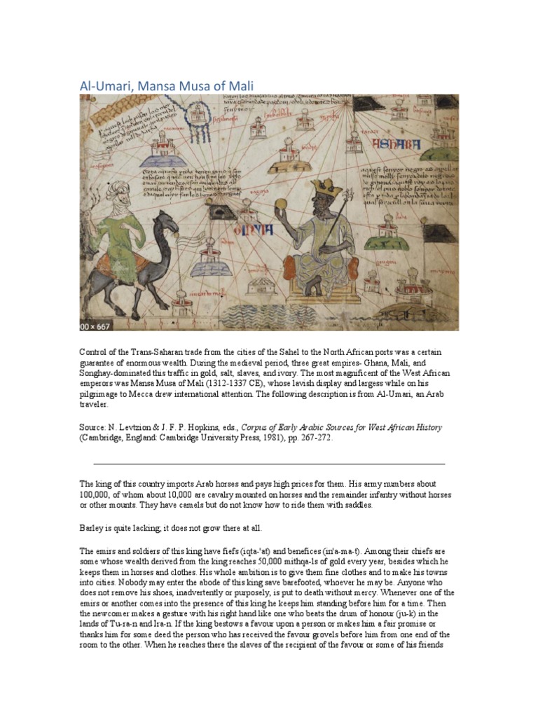 Al-Umari - Mansa Musa of Mali | PDF | Muhammad